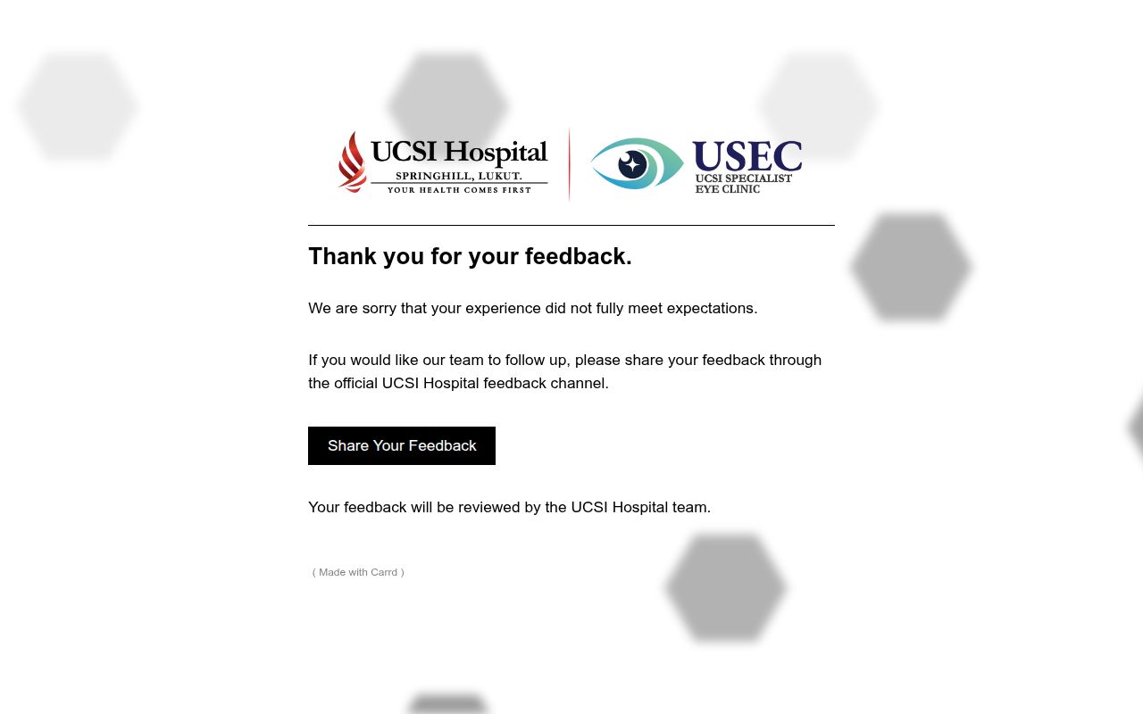 USEC Feedback Page